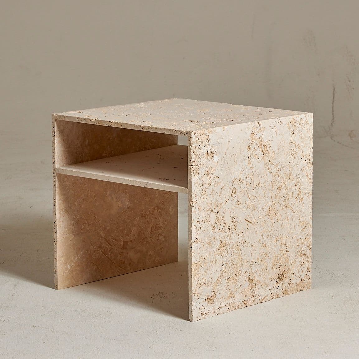 Bursa Travertine Side Table