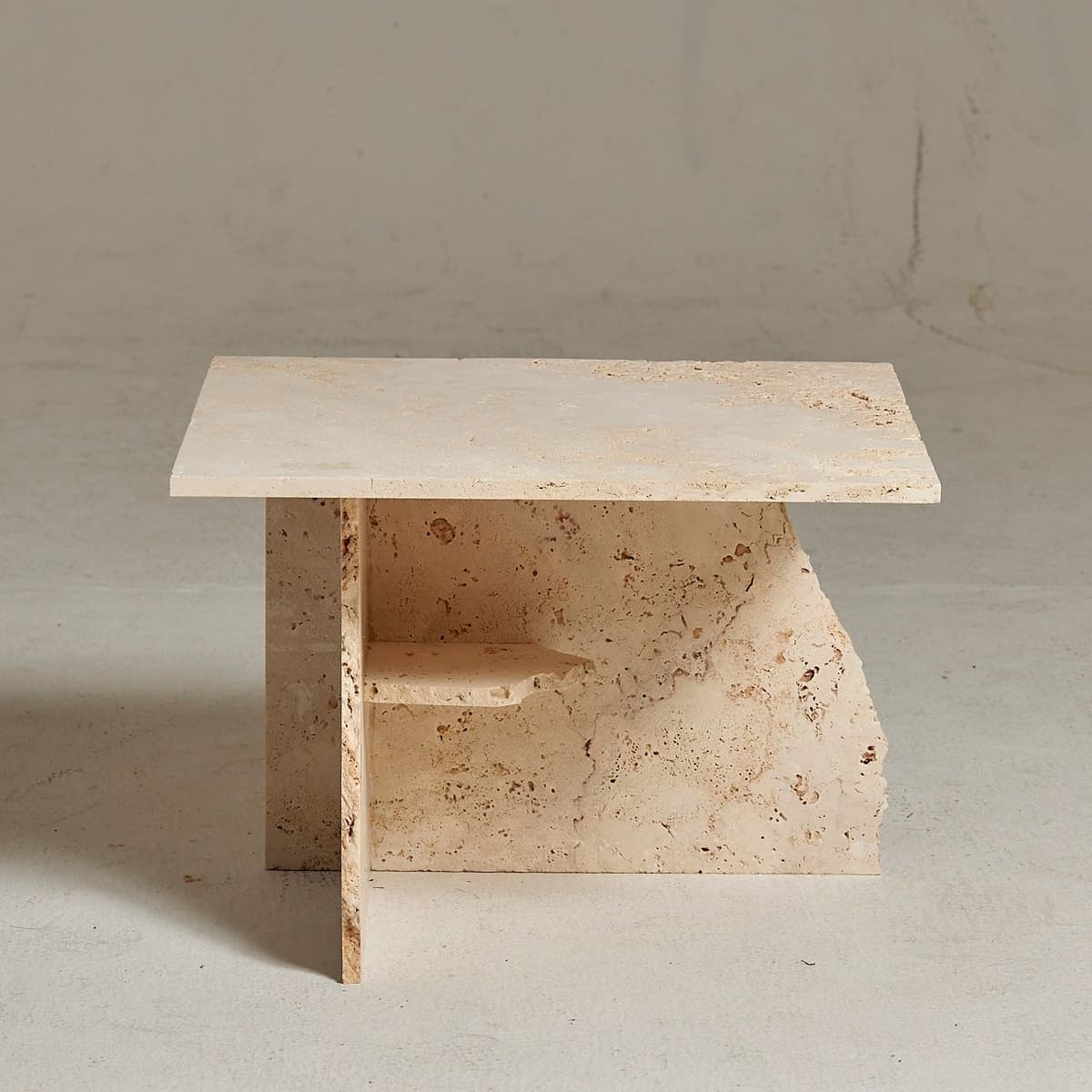 Bursa Travertine Side Table