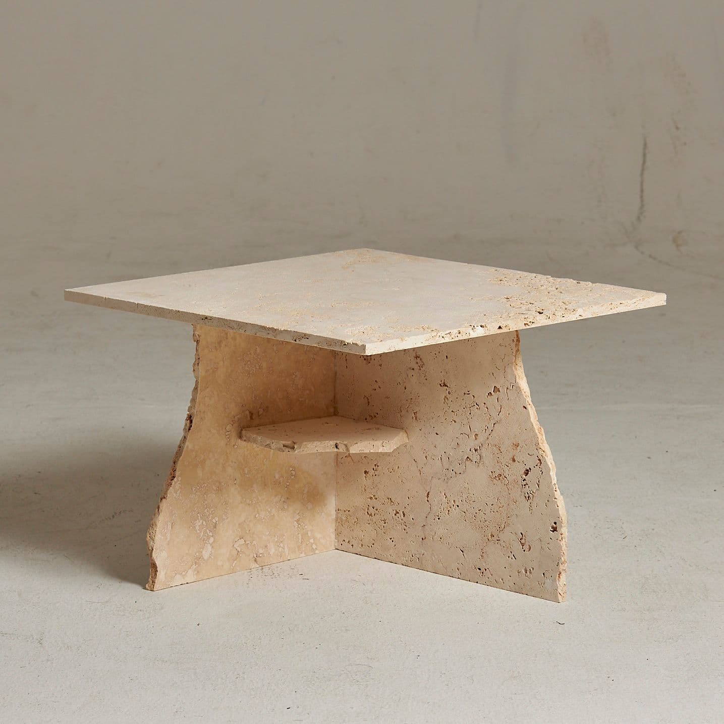 Bursa Travertine Side Table