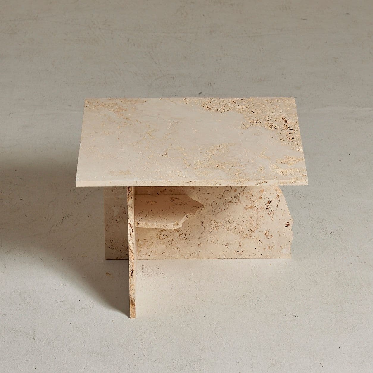Bursa Travertine Side Table