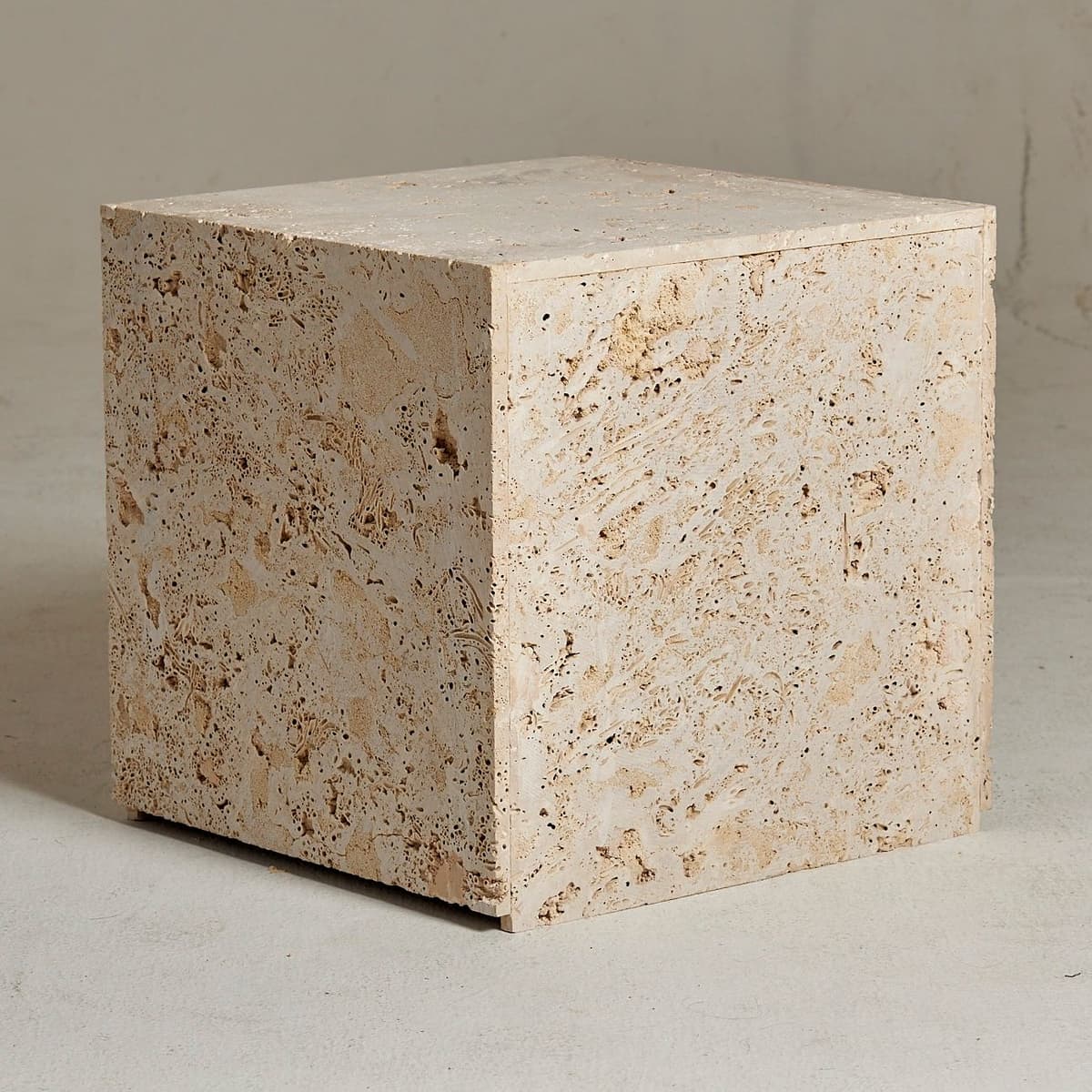Bursa Travertine Side Table